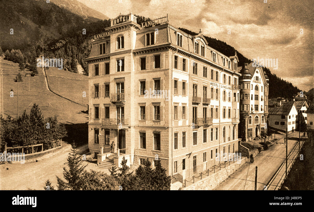 Pontresina Hotel Languard Stock Photo - Alamy