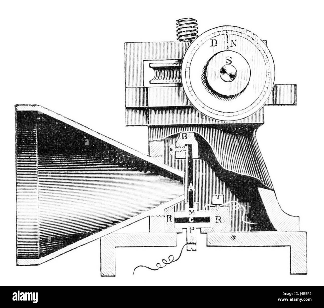 This image shows a diagram of the mechanism of a micro tasimeter, a ...