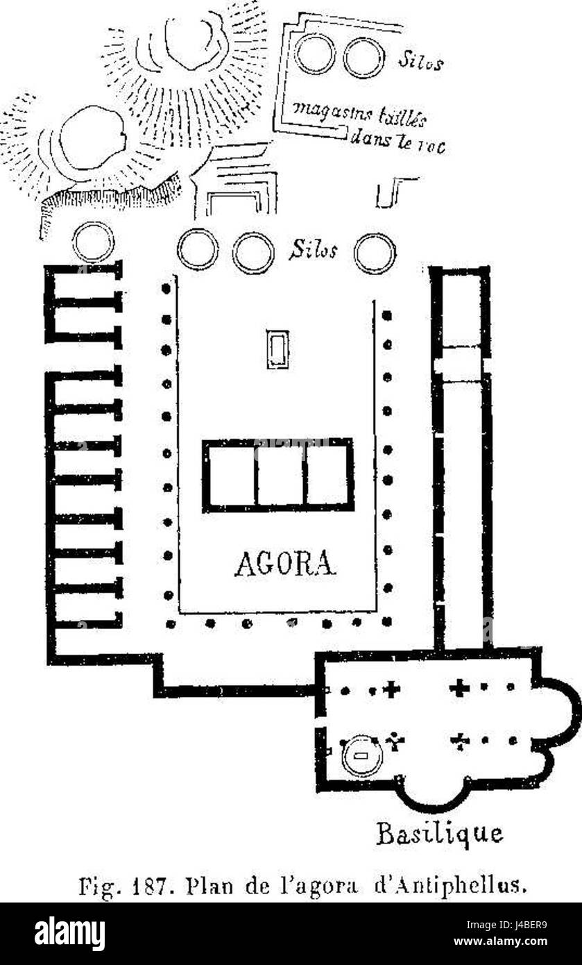 Plan de l'agora d'Antiphellus Stock Photo - Alamy
