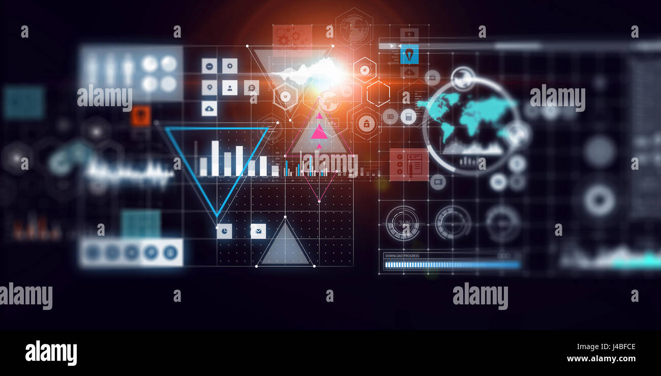 Modern virtual technology background Stock Photo - Alamy