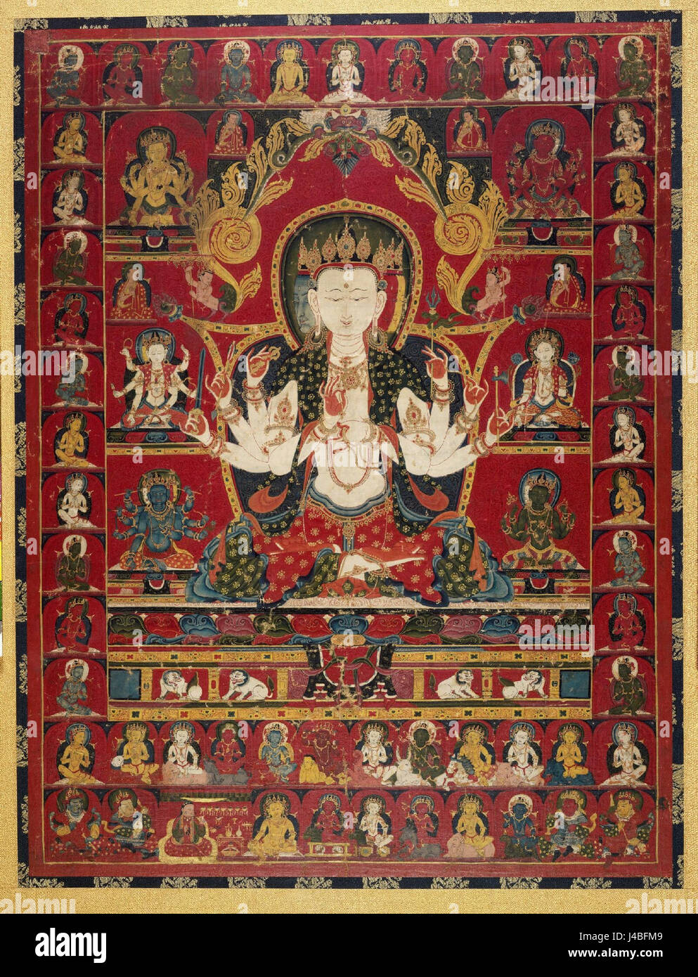 Pratisara, a Buddhist deity, is depicted in 15th-century artwork in ...