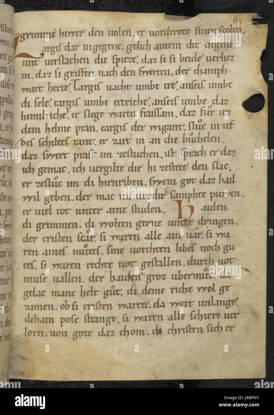 Pfaffe Konrad Rolandslied cod. pal. germ. 112 131 Stock Photo - Alamy