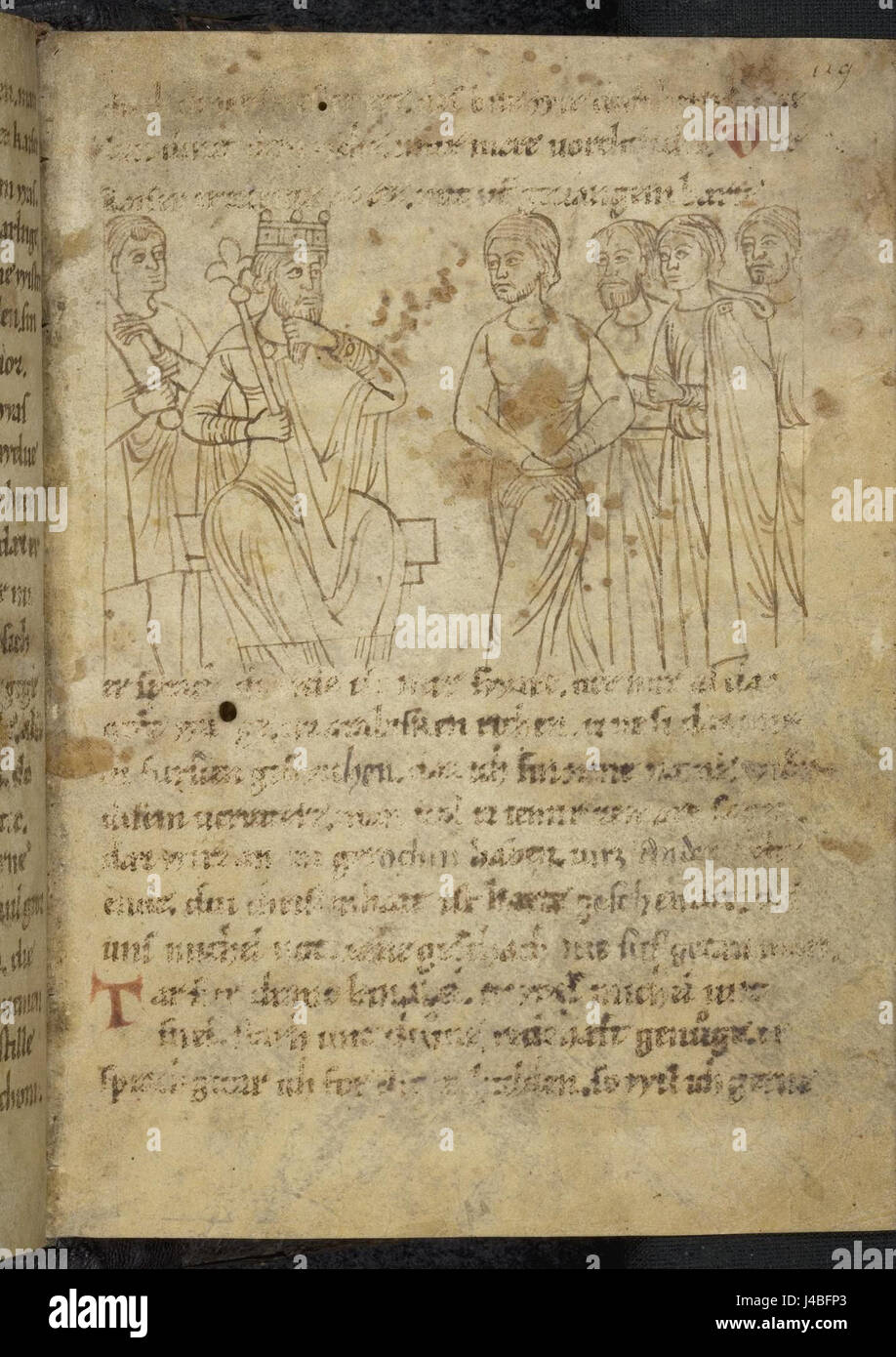 The 'Rolandslied', codex pal. germ. 112, is a manuscript featuring the ...
