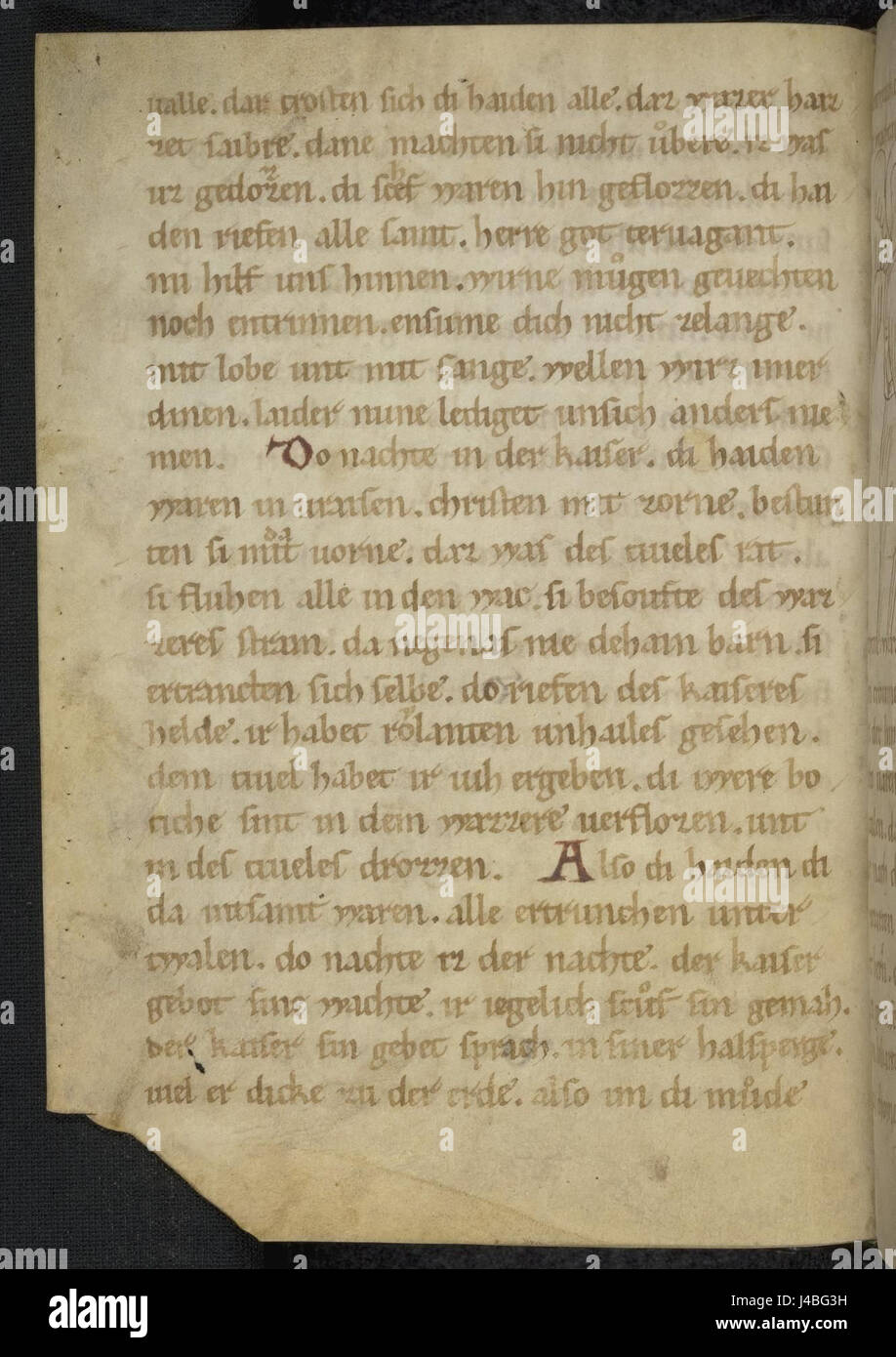 The 'Rolandslied' (Song of Roland) manuscript, cod. pal. germ. 112, is ...