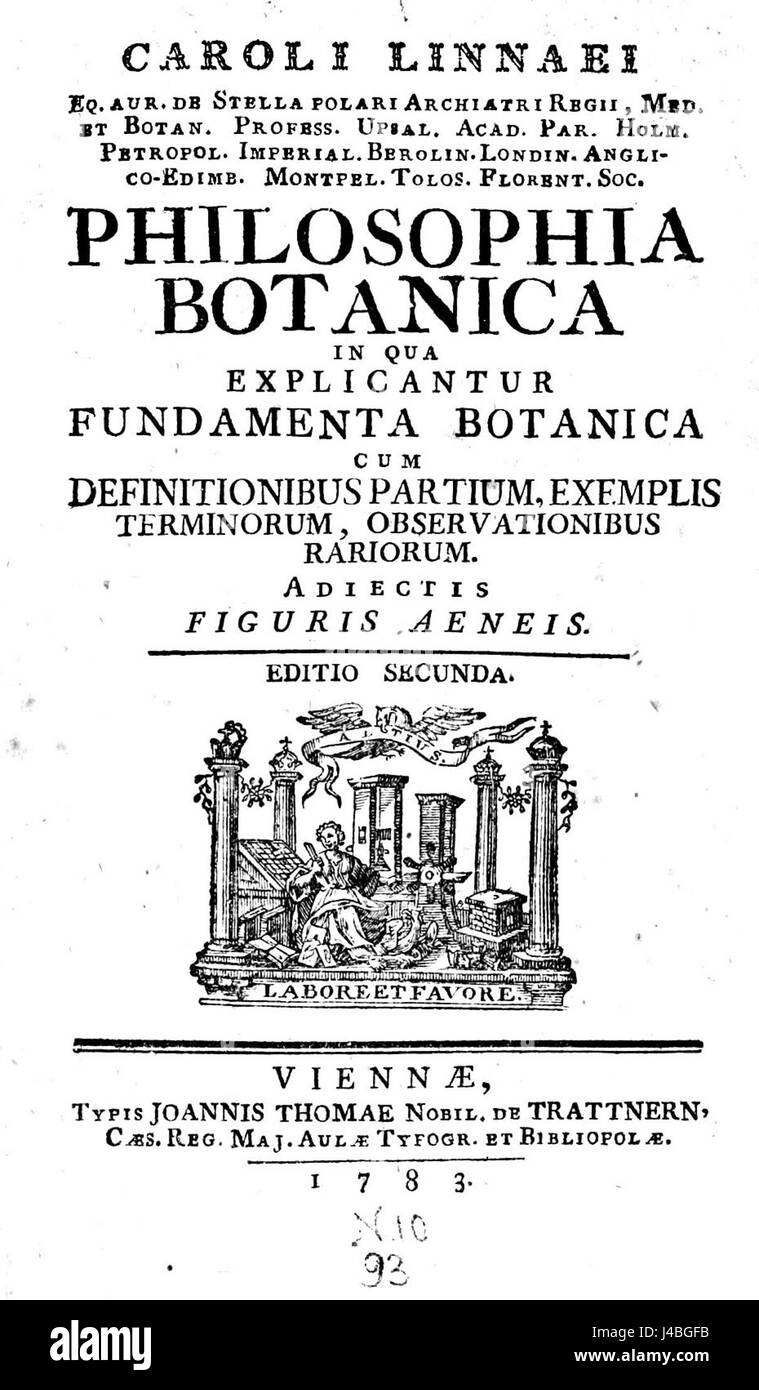 Carl linnaeus plant Black and White Stock Photos & Images - Alamy