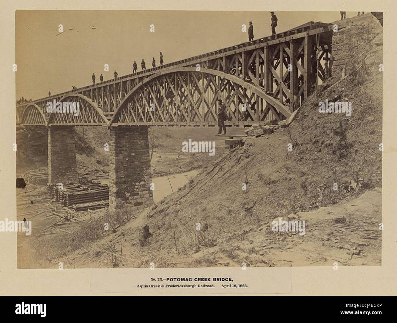 This refers to the Potomac Creek Bridge, which was used during the ...