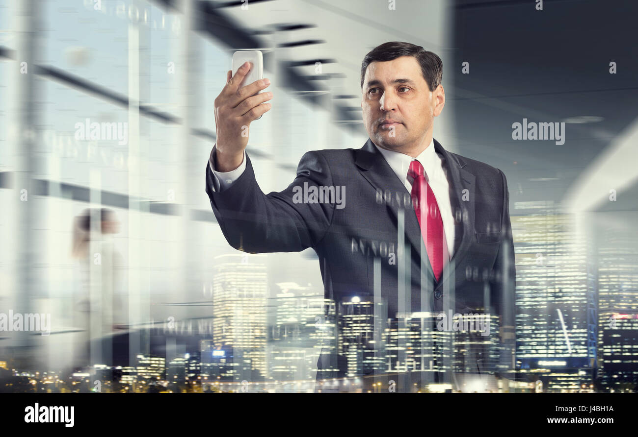 Portrait of aged CEO Stock Photo - Alamy