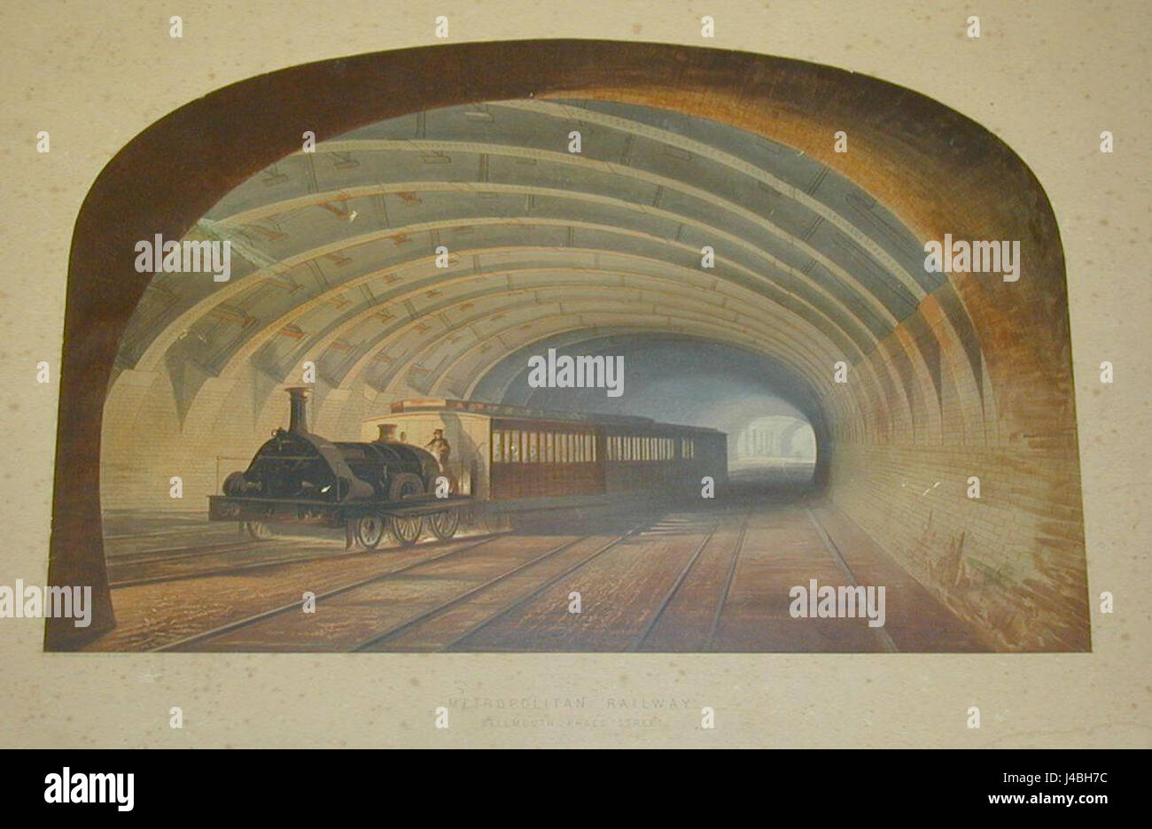 Praed Street Junction, Metropolitan Railway Chromolithograph Stock ...