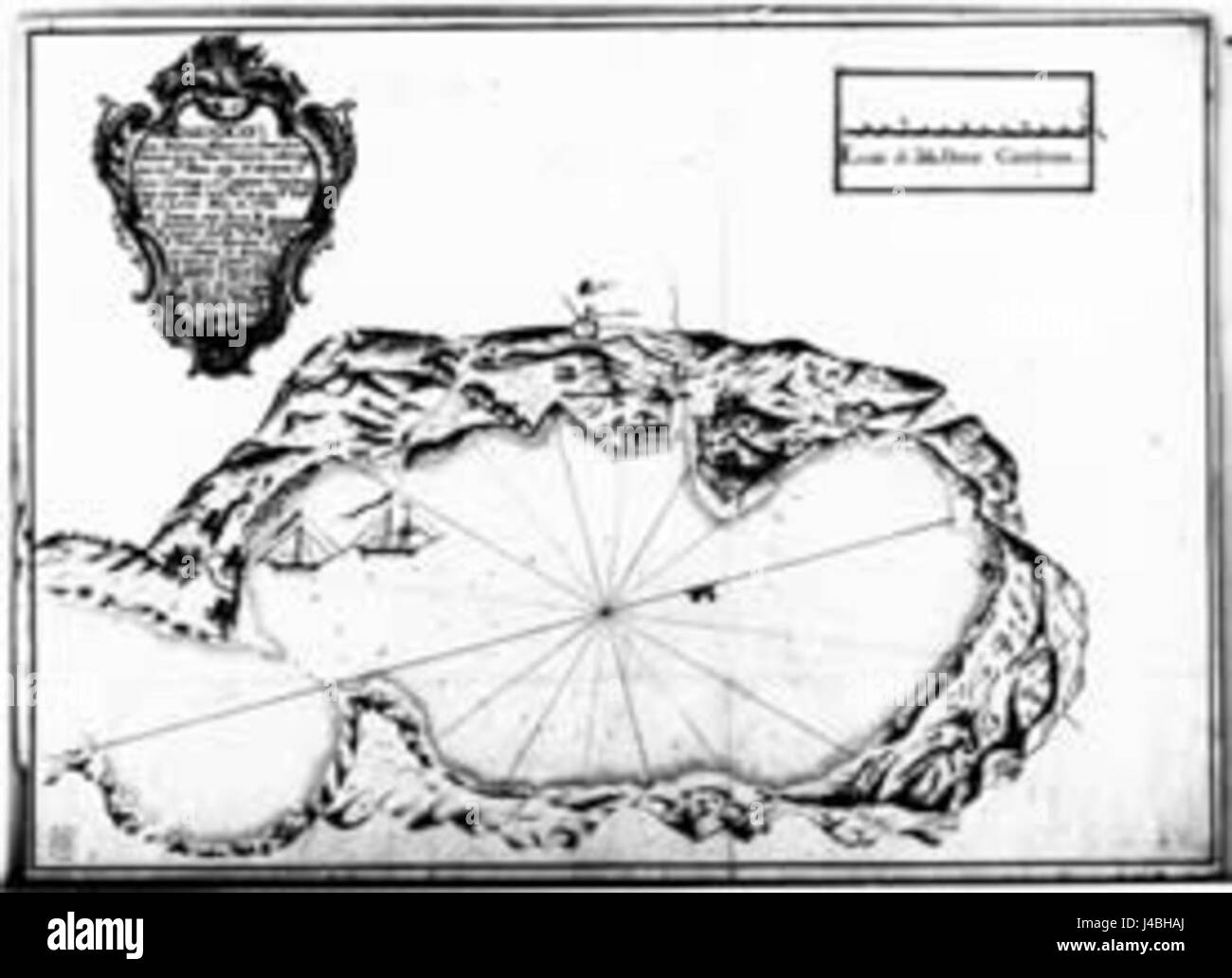 This historical map from 1774 depicts Port Louis, the capital of ...