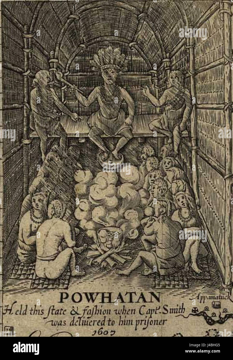 Karte Des Powhatan Stammes