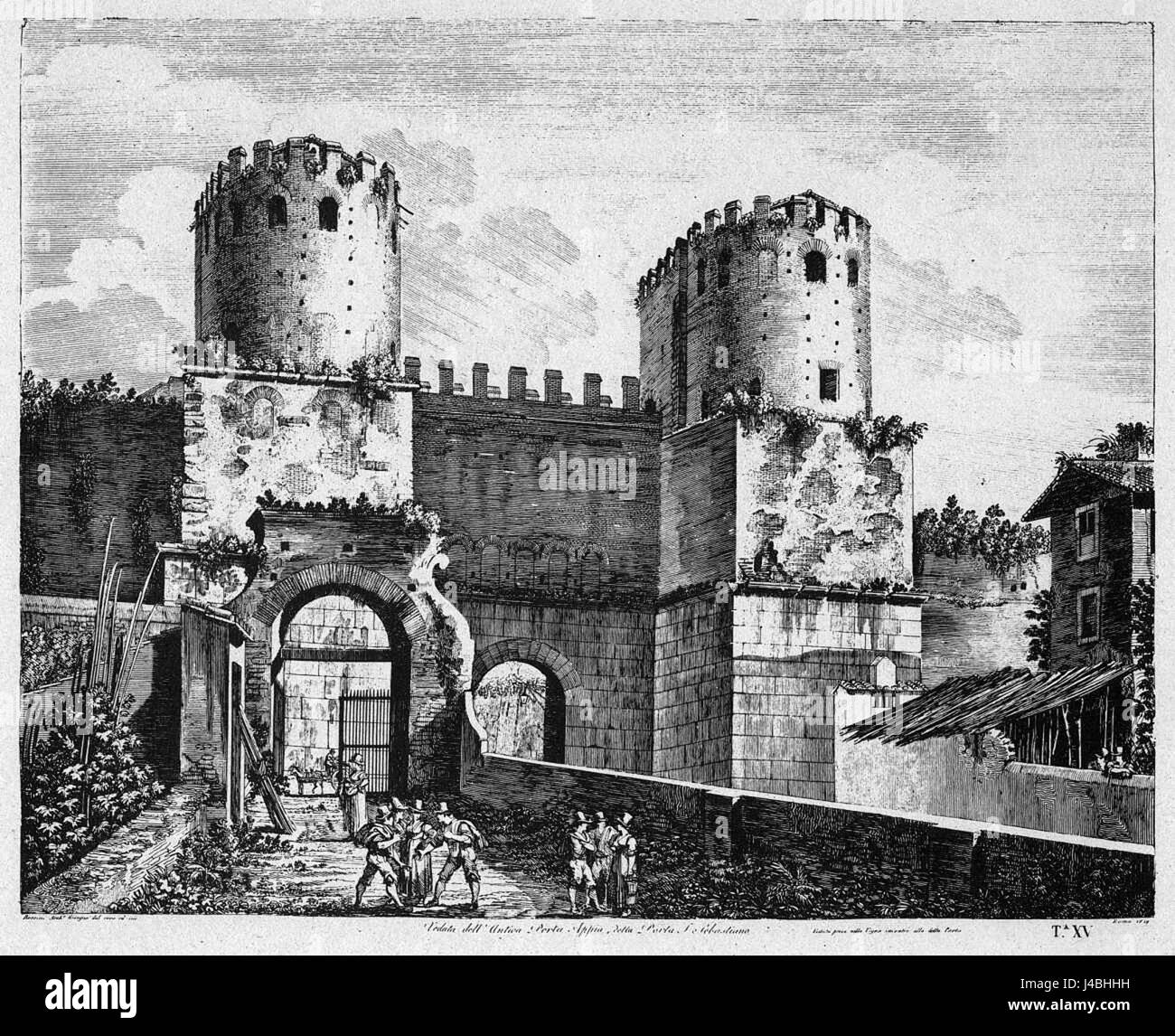 Porta appia rome Black and White Stock Photos & Images - Alamy