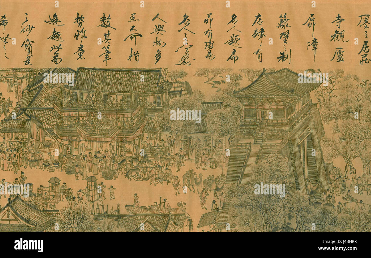 'Qingming Shanghe Tu' (Along the River During the Qingming Festival) is ...