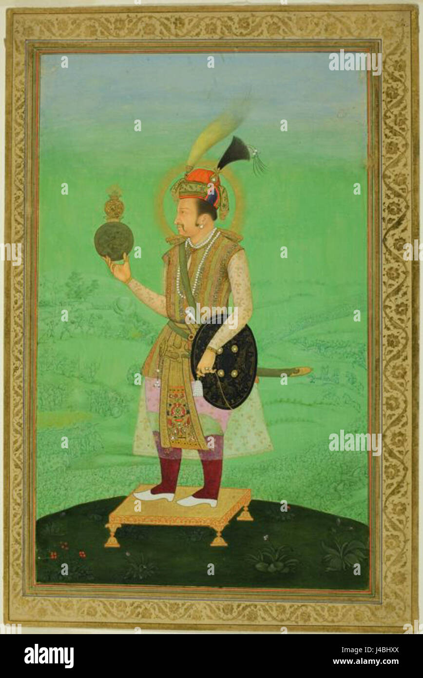 This portrait depicts Emperor Jahangir of the Mughal Empire. Known for ...