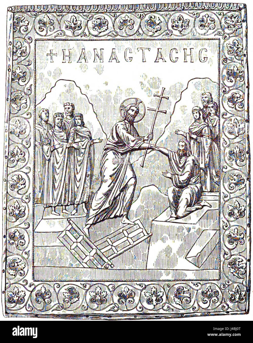 The 1875 icon depicting the Resurrection of Lazarus, from the Svaneti ...