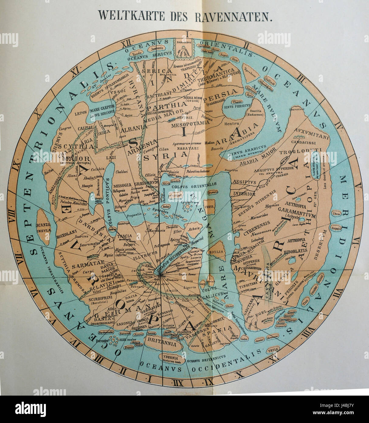 The Ravenna Mappa Mundi, dating back to around 650, is a Byzantine ...