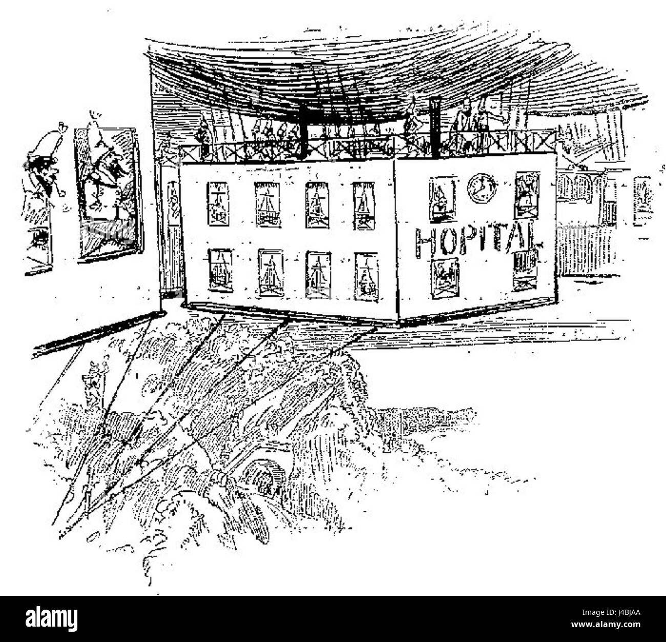 'Vingtieme Siecle P451,' by Albert Robida, is an illustration from his ...