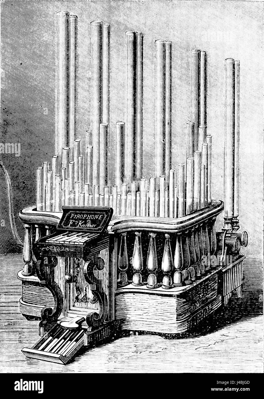 A description of the pyrophone or gas organ featured in Popular Science ...