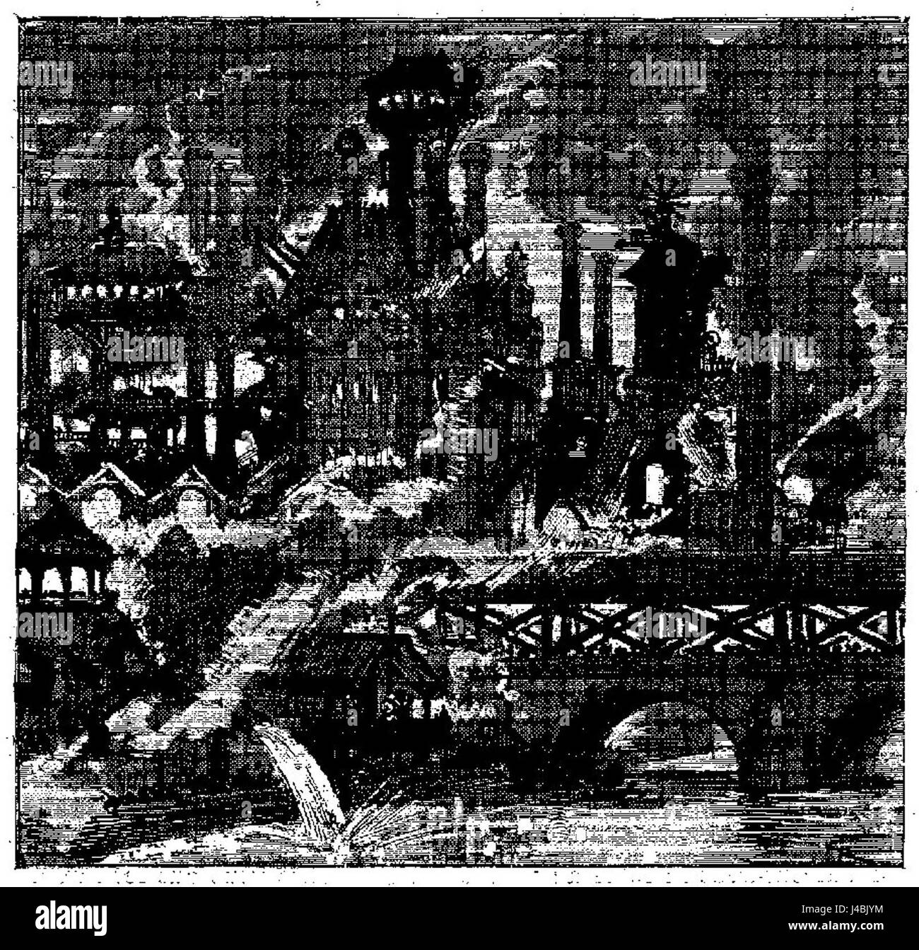 A page from the book 'VingtiÃ¨me SiÃ¨cle' by Albert Robida, showcasing ...