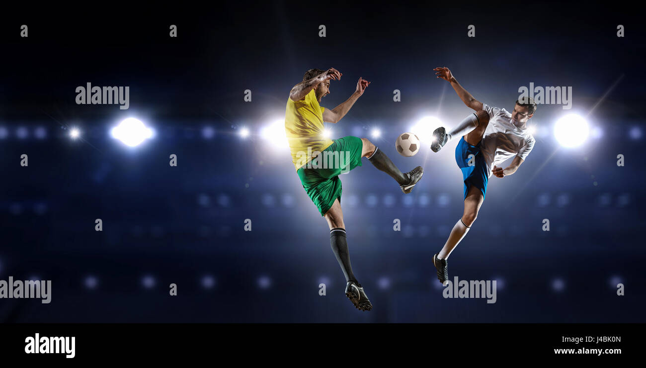 Hot moments of soccer match Stock Photo - Alamy