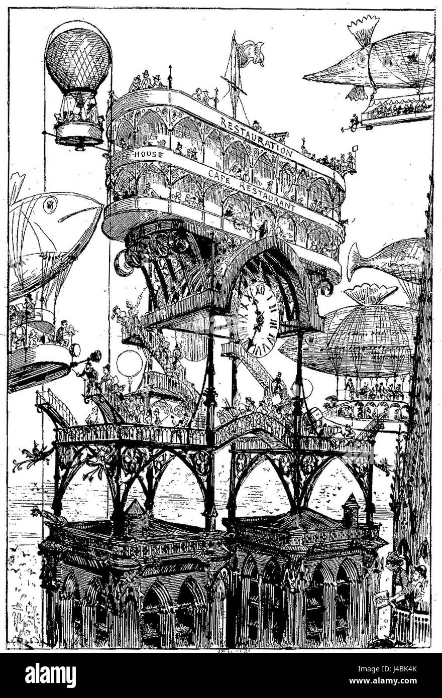 The image from 'VingtiÃ¨me SiÃ¨cle' by Albert Robida provides a visual ...