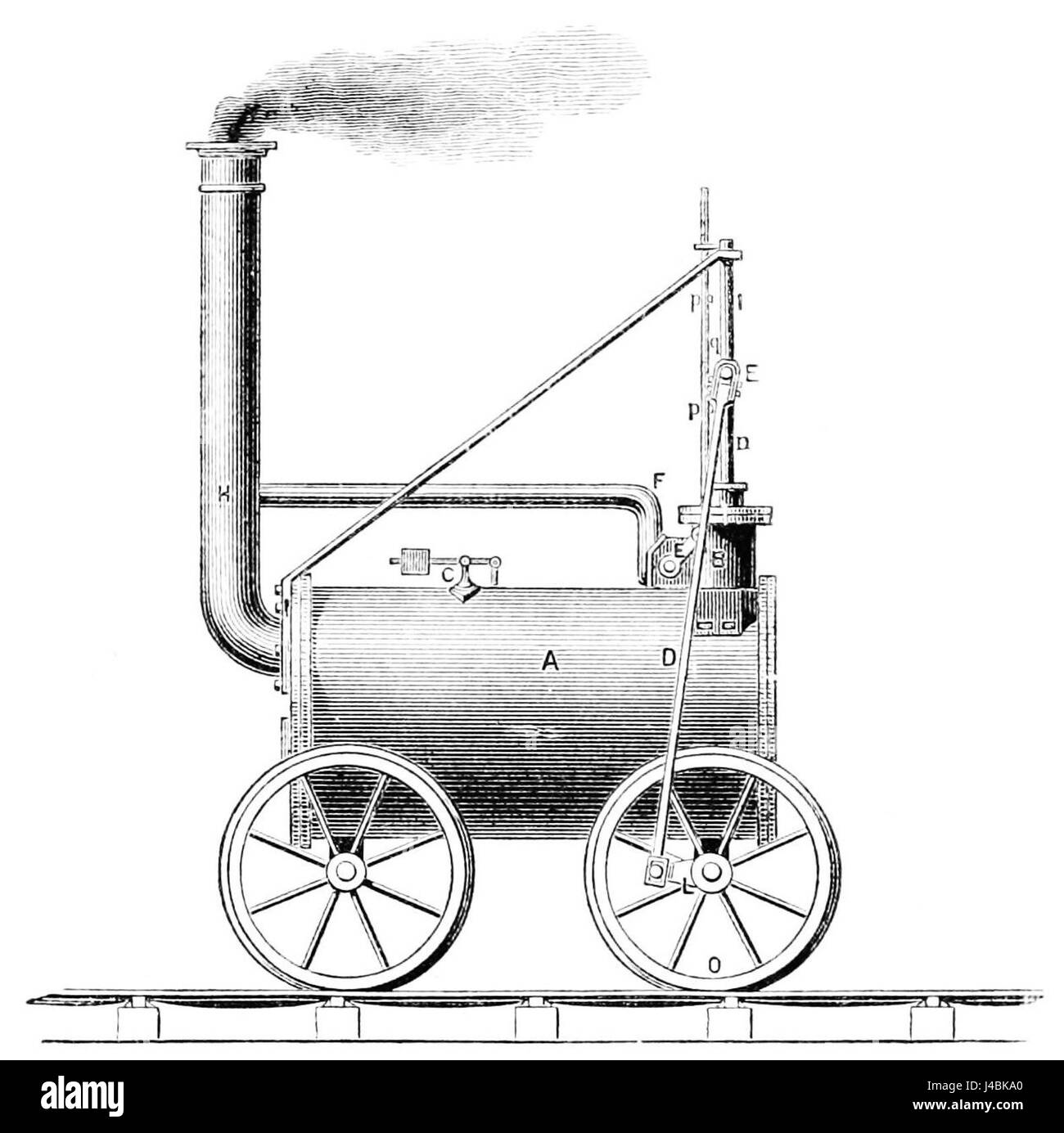 PSM V12 D277 Trevitchick locomotive 1804 Stock Photo - Alamy