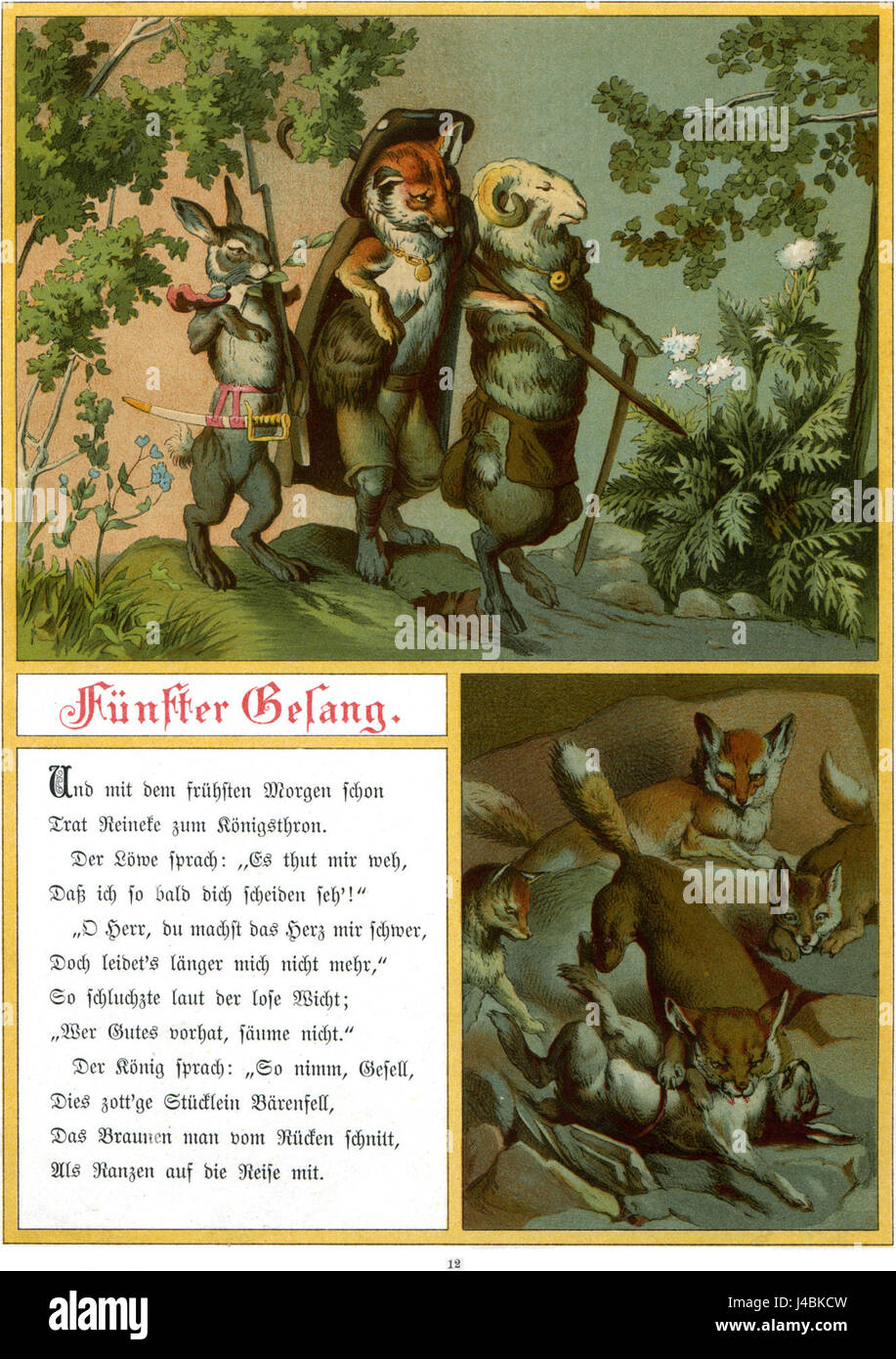 'Reineke 12A' refers to a version of the medieval German fable 'Reynard ...