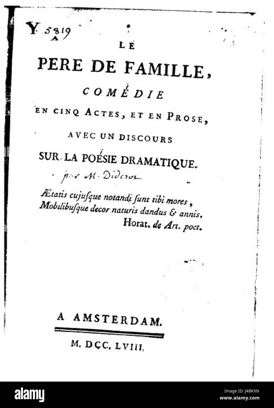 'PÃ¨re de famille' by Denis Diderot is a philosophical work focusing on ...