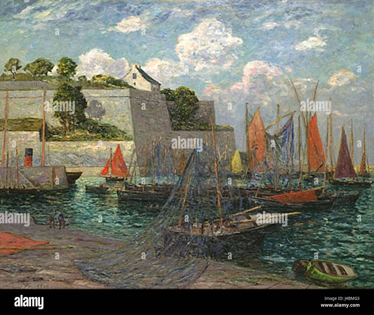 Port castle of belle ile 1910 Stock Photo - Alamy