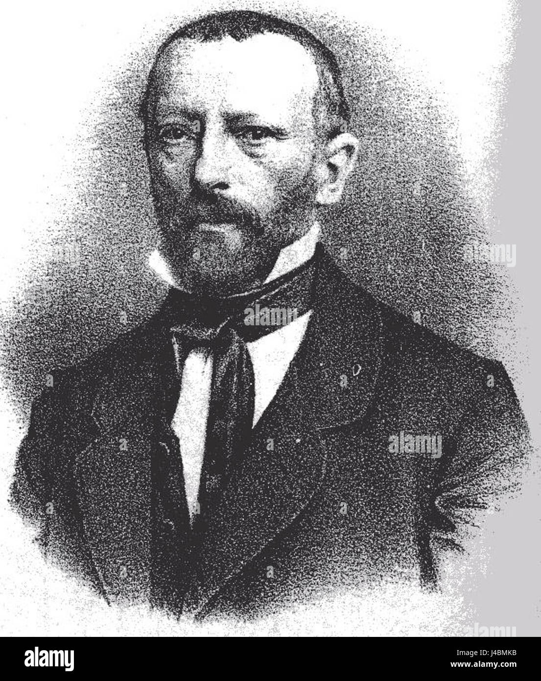 A portrait of Ludwig Traube, a notable figure in medical science, known ...
