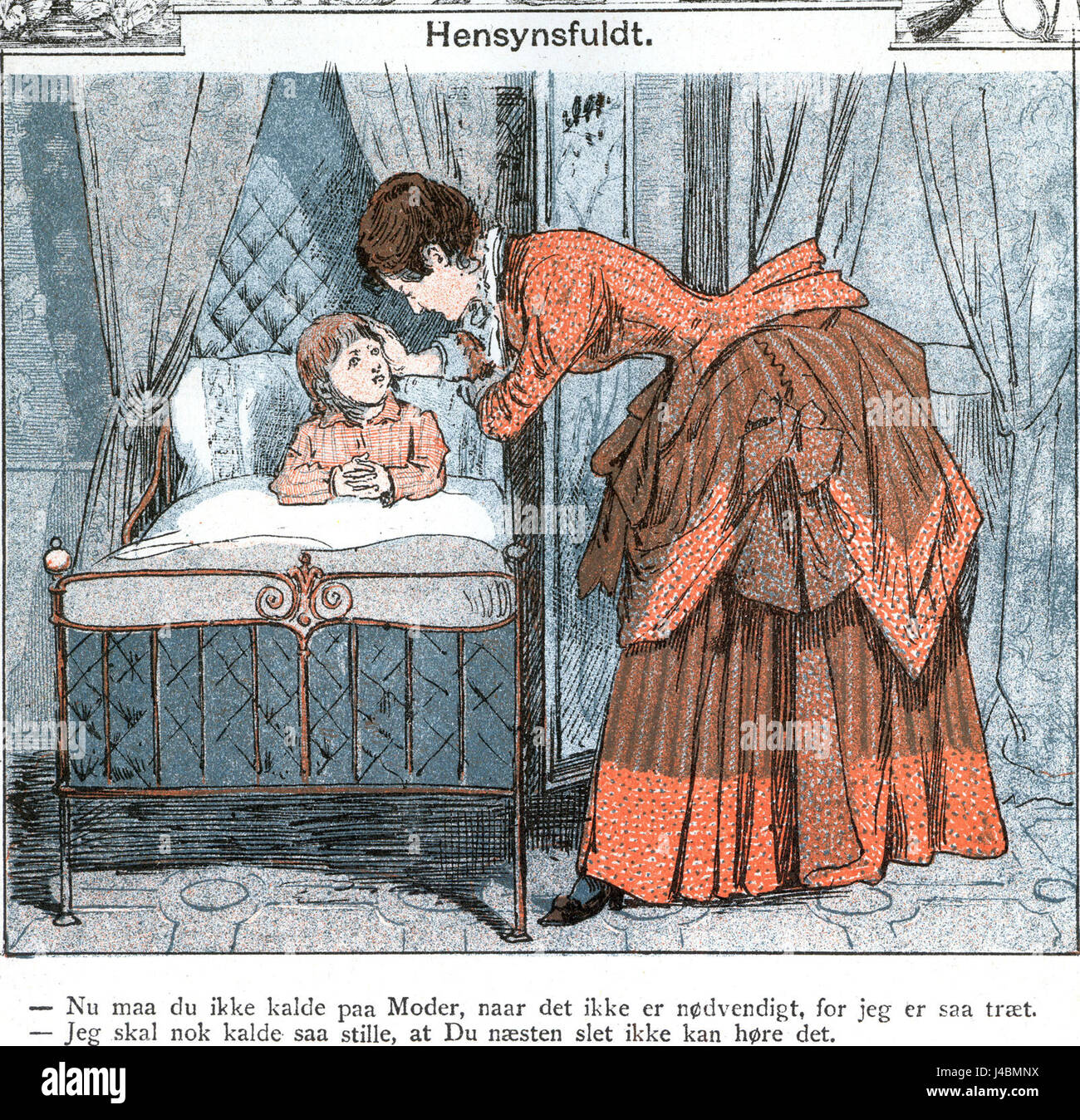 Victorian family children bed hi-res stock photography and images - Alamy