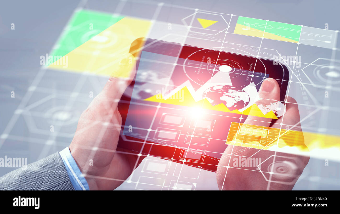 Render man tablet pc hi-res stock photography and images - Alamy