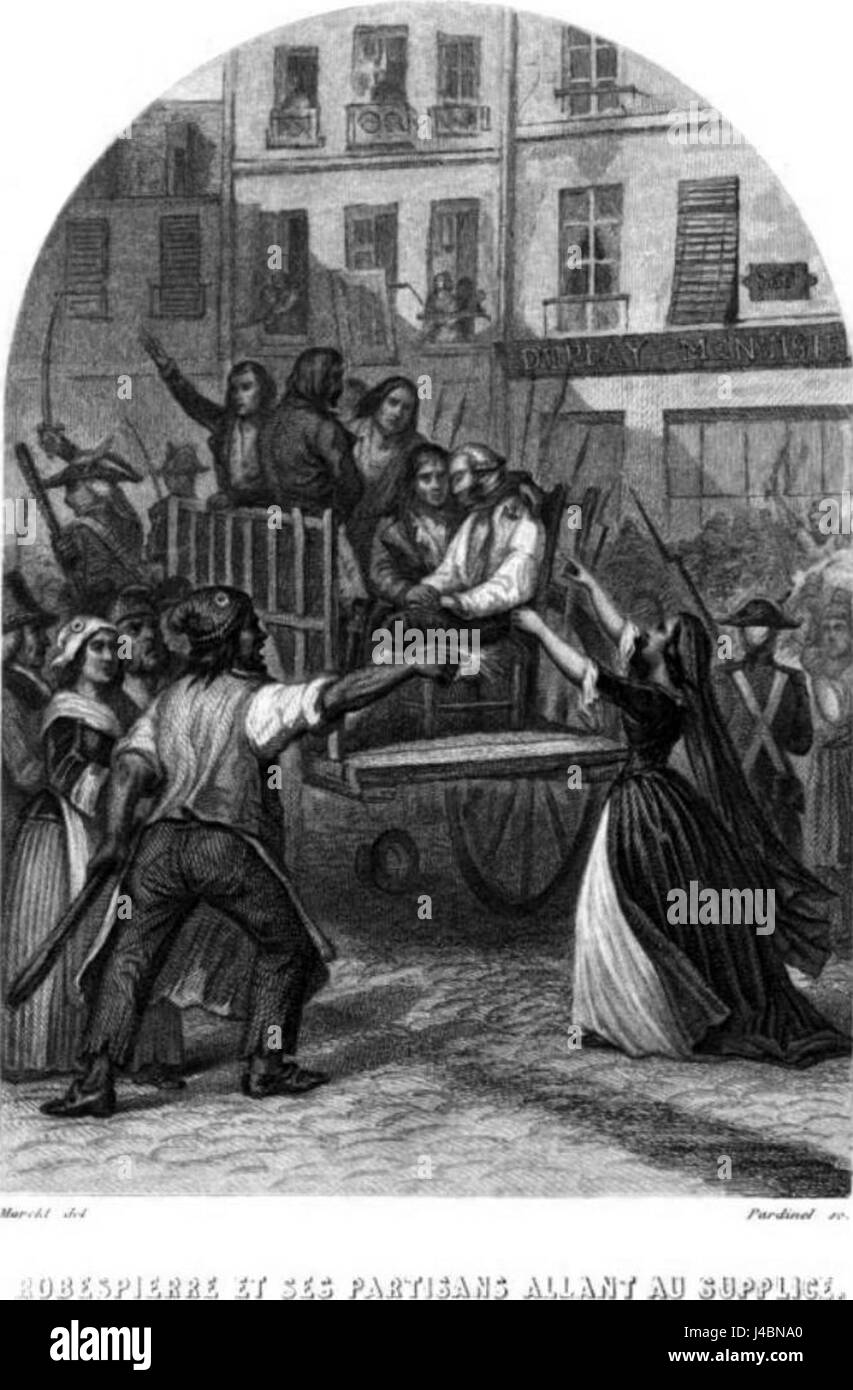 The execution of Maximilien Robespierre, a key figure in the French ...