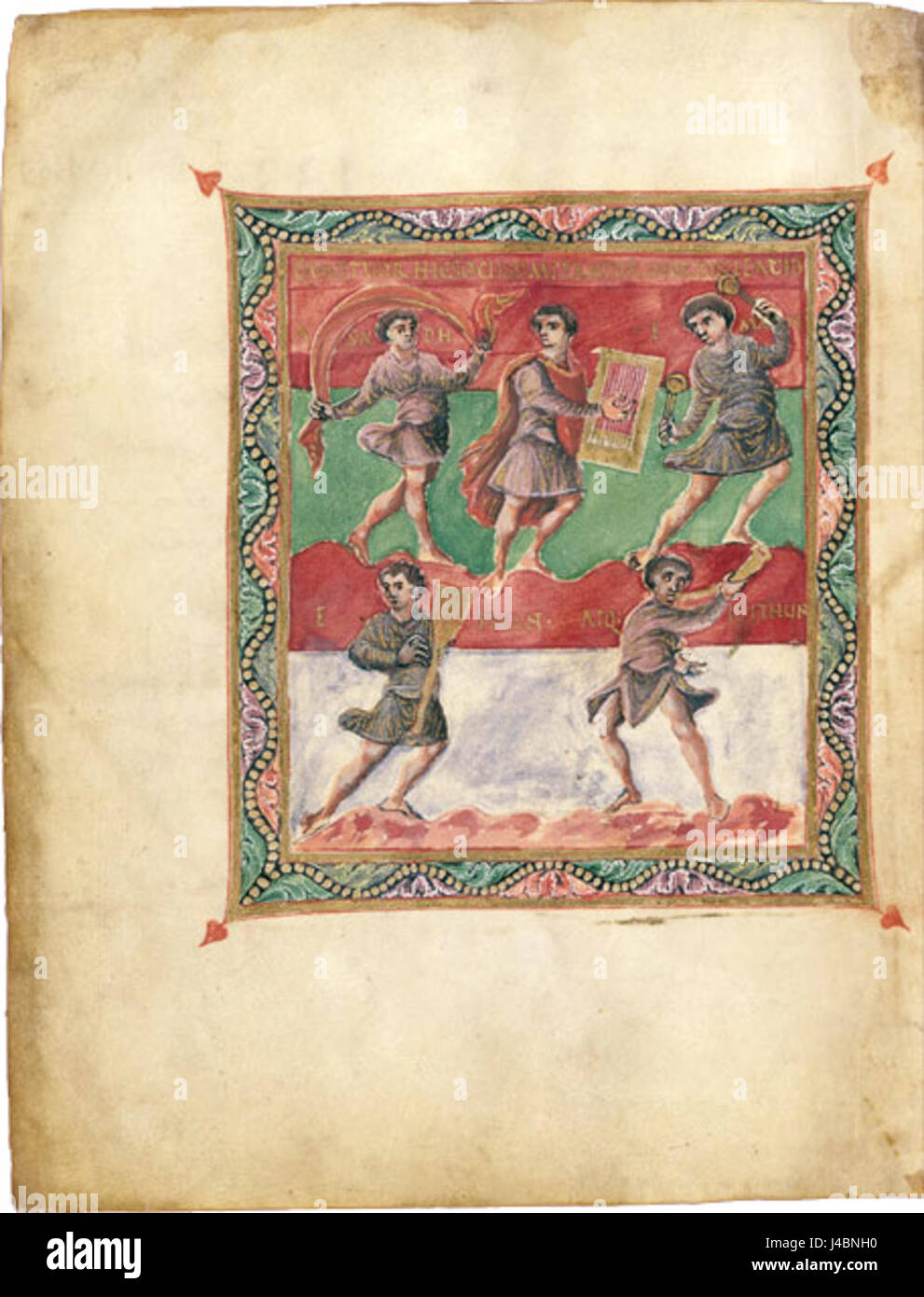 Psautier Charles le Chauve 1v Stock Photo - Alamy