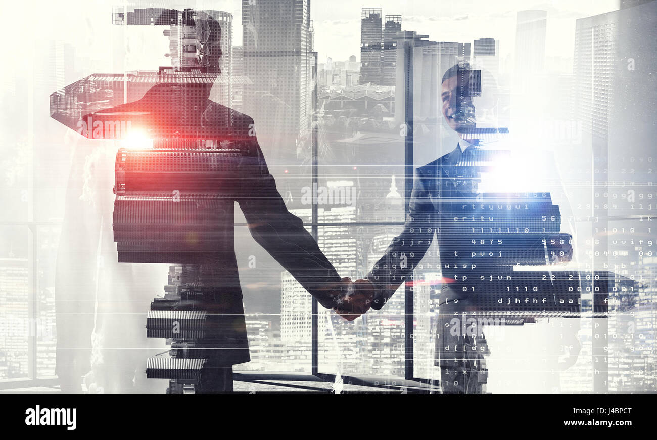 Merging with big business Stock Photo - Alamy