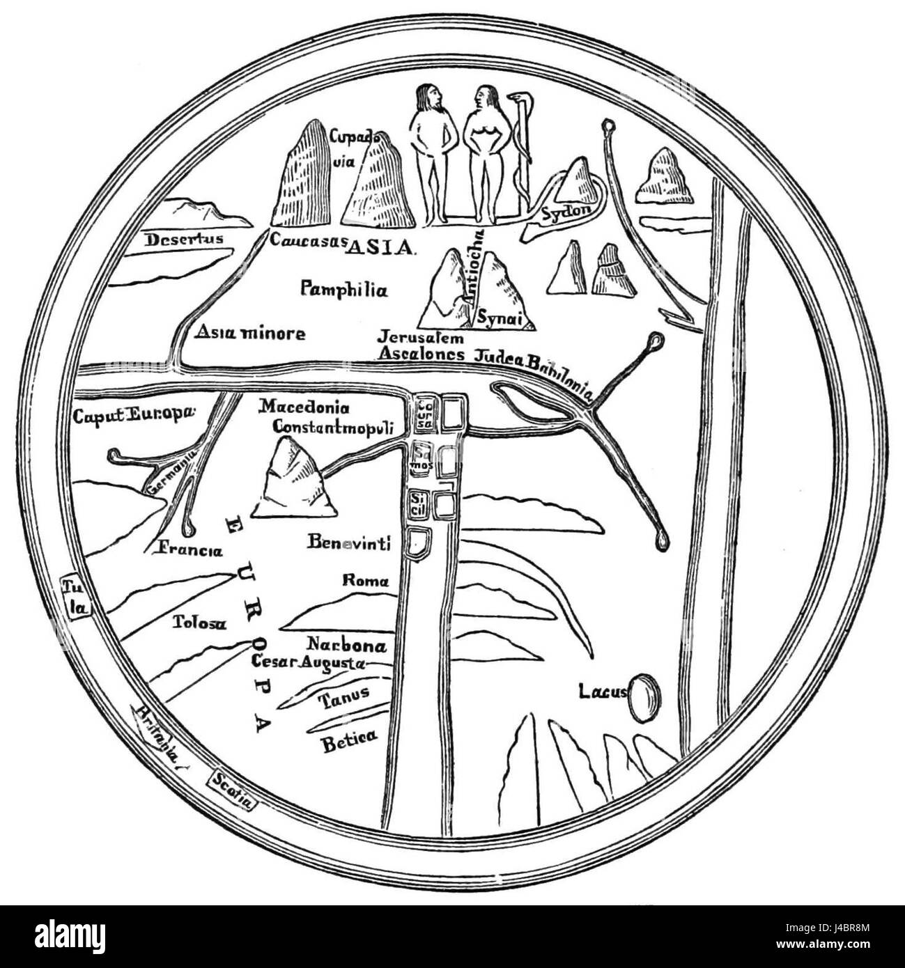Medieval world maps Black and White Stock Photos & Images - Alamy