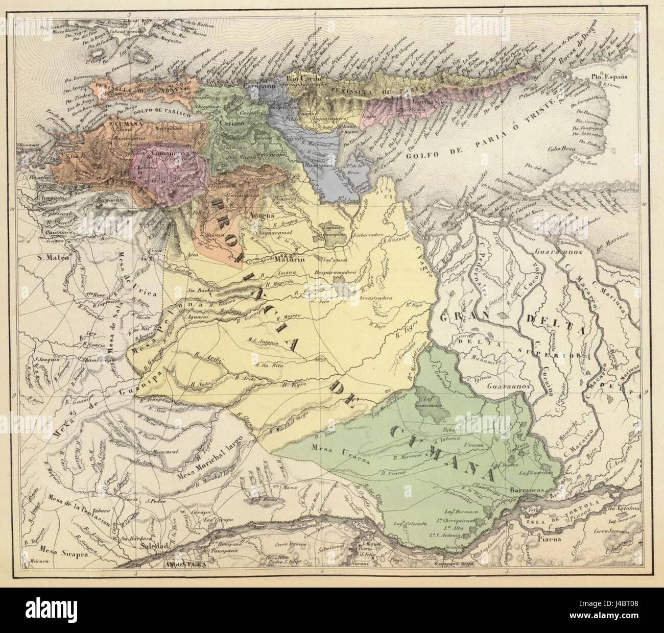 Cumana map hi-res stock photography and images - Alamy
