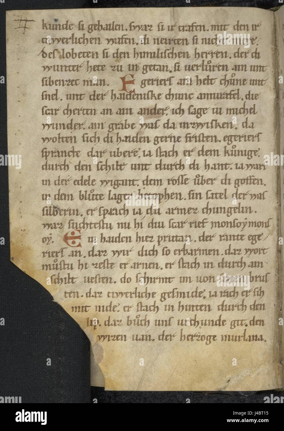 Pfaffe Konrad Rolandslied cod. pal. germ. 112 126 Stock Photo - Alamy