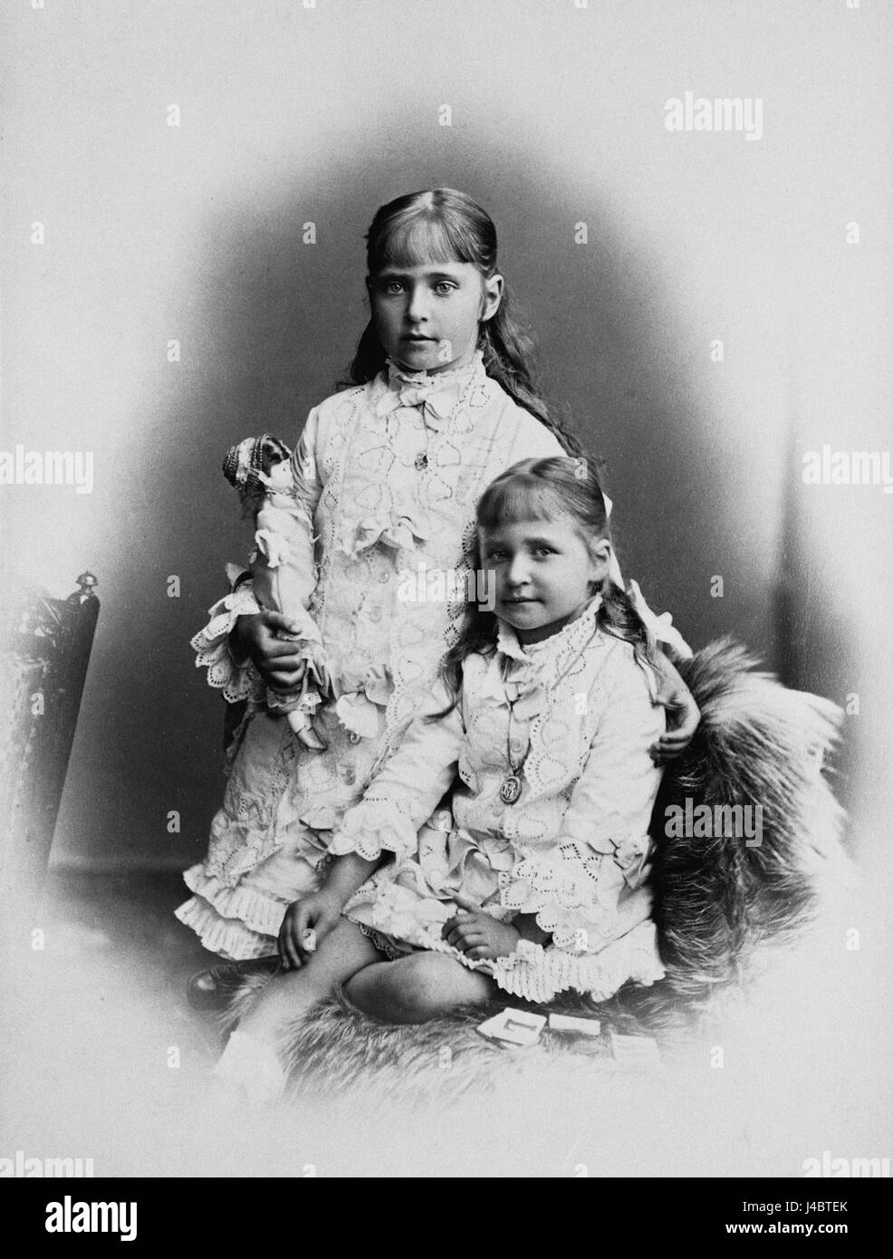 Princesses Alix and Marie of Hesse, 1878 Stock Photo - Alamy