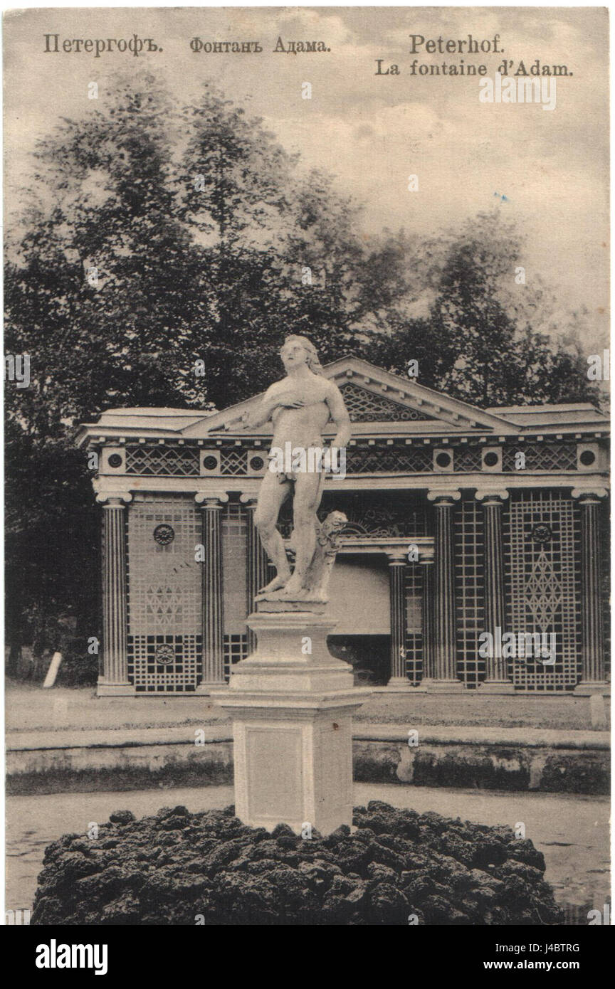 The Peterhof Fountain Adam, created in 1907, is a remarkable water ...