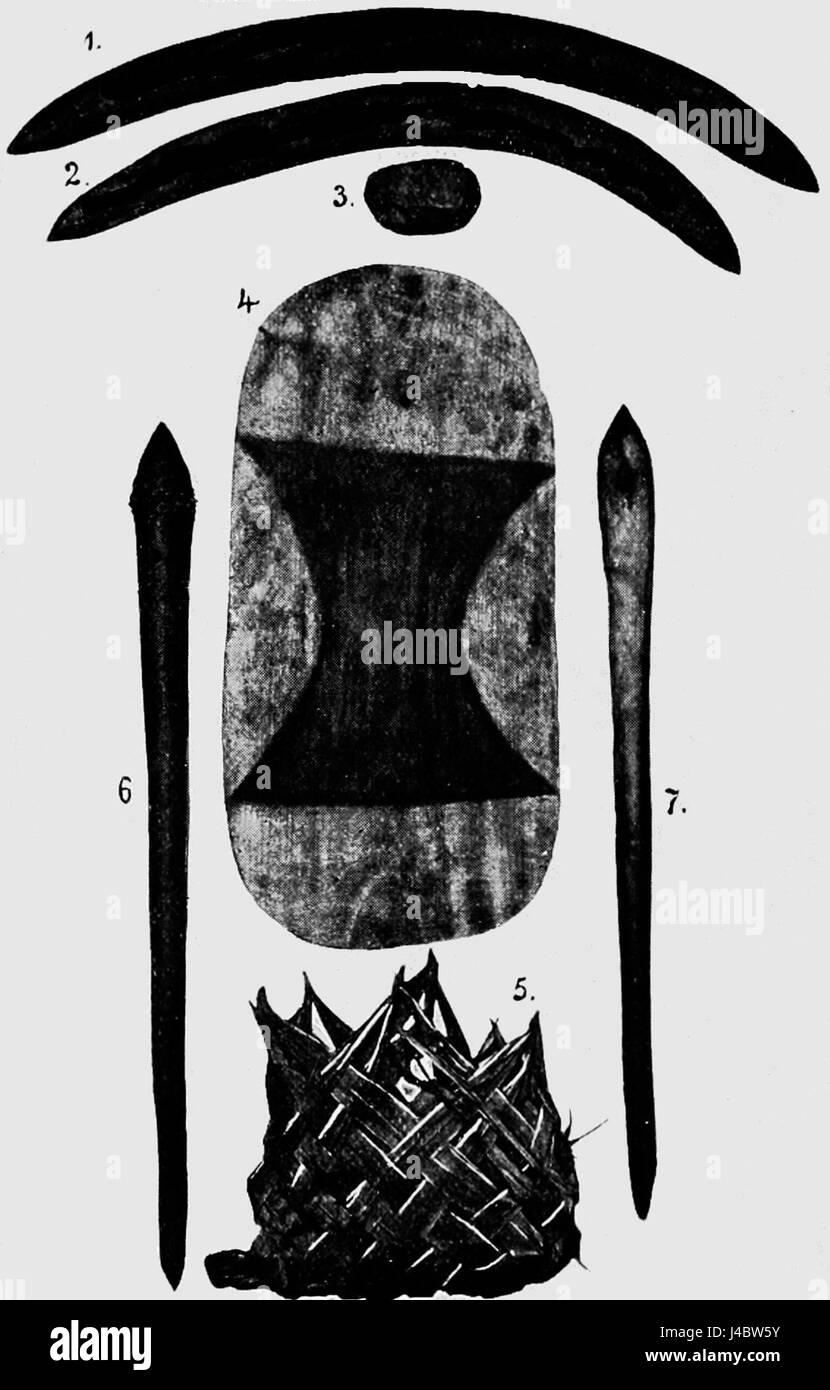An illustration from PSM V52 D032 depicting Australian weapons and ...
