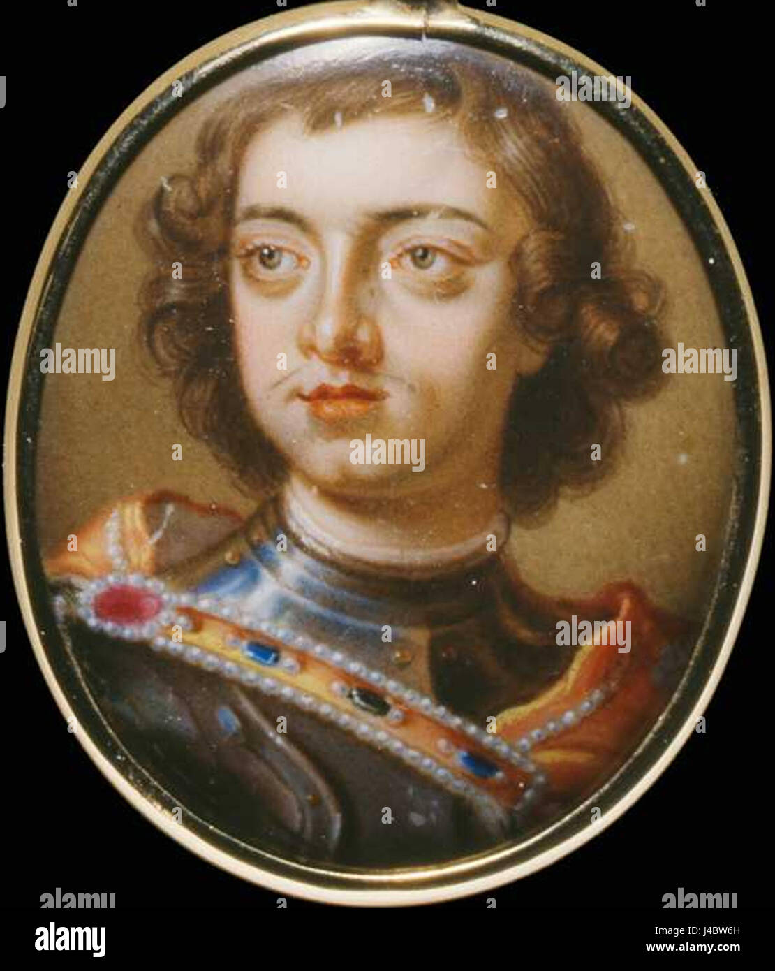 The portrait of Peter I (Peter the Great) by Charles Buat is a ...