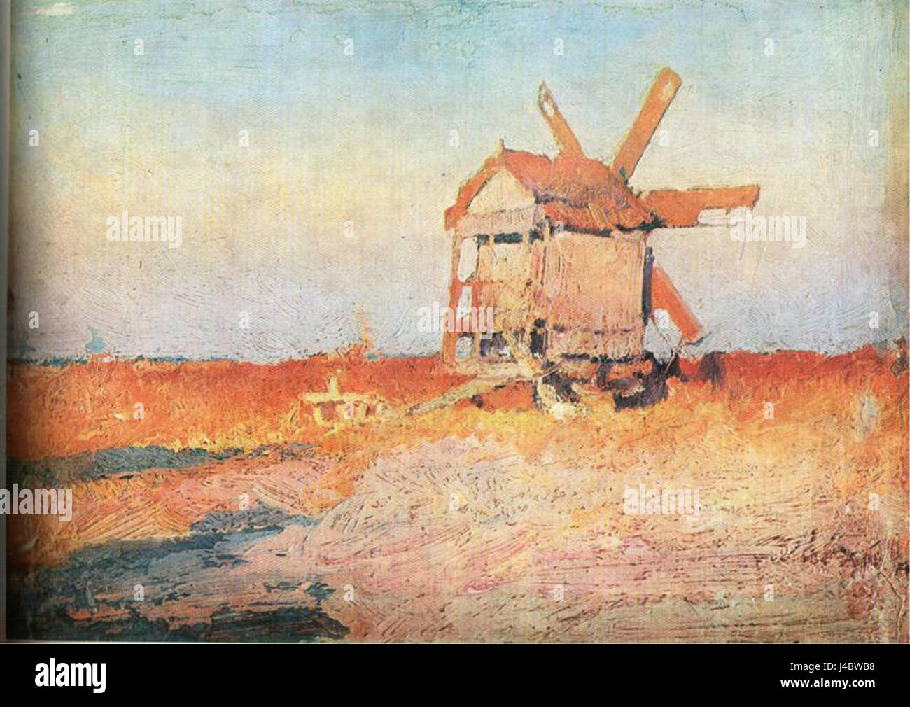 'Petro Levchenko Wind Mill, the Nightfall' is a painting depicting a ...