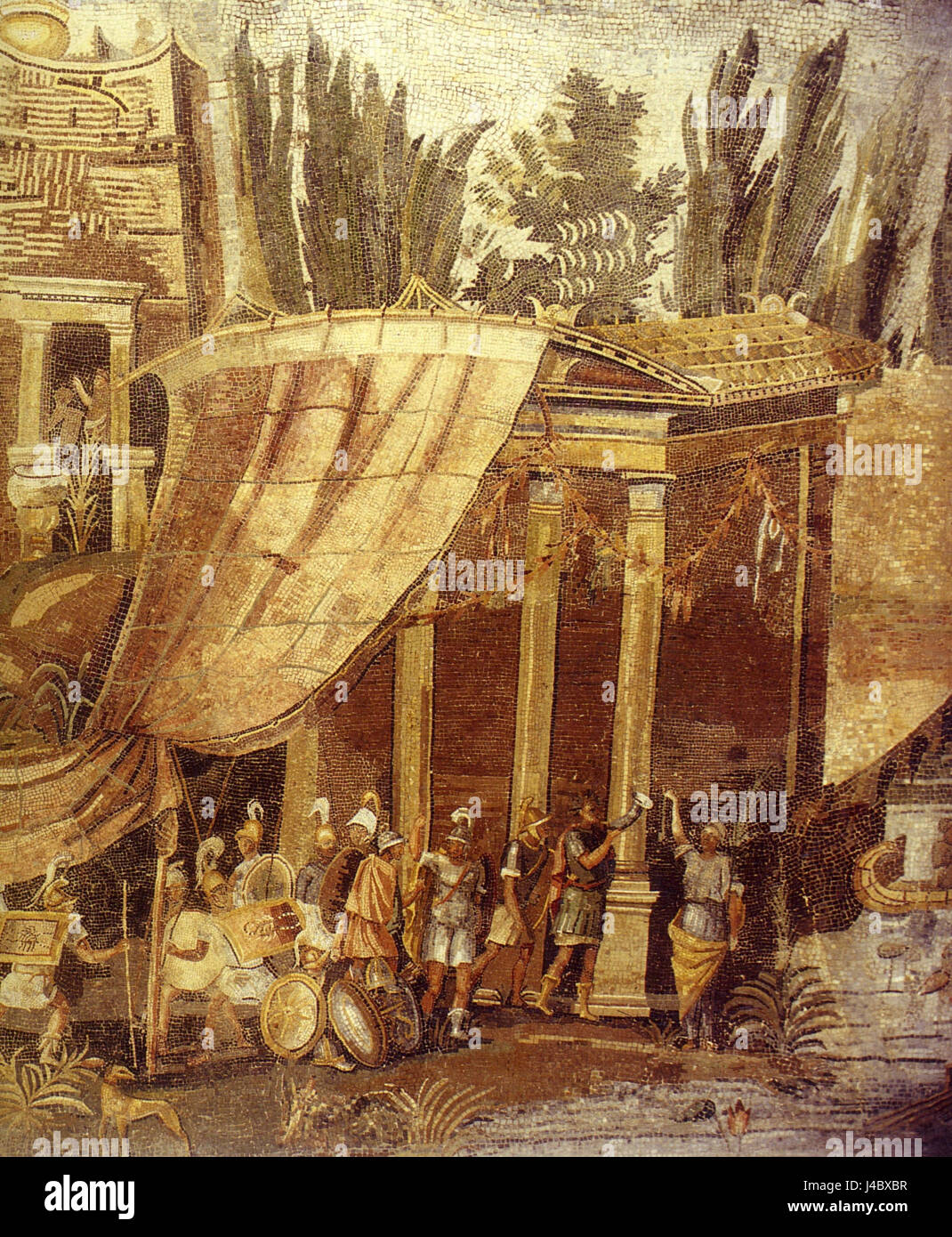 Praeneste Nile Mosaic Section 13 Detail 2 Stock Photo - Alamy