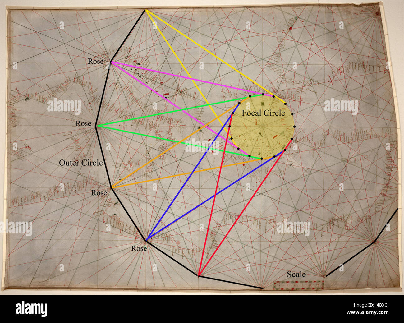 The portolan grid is a navigational tool used in medieval and early ...