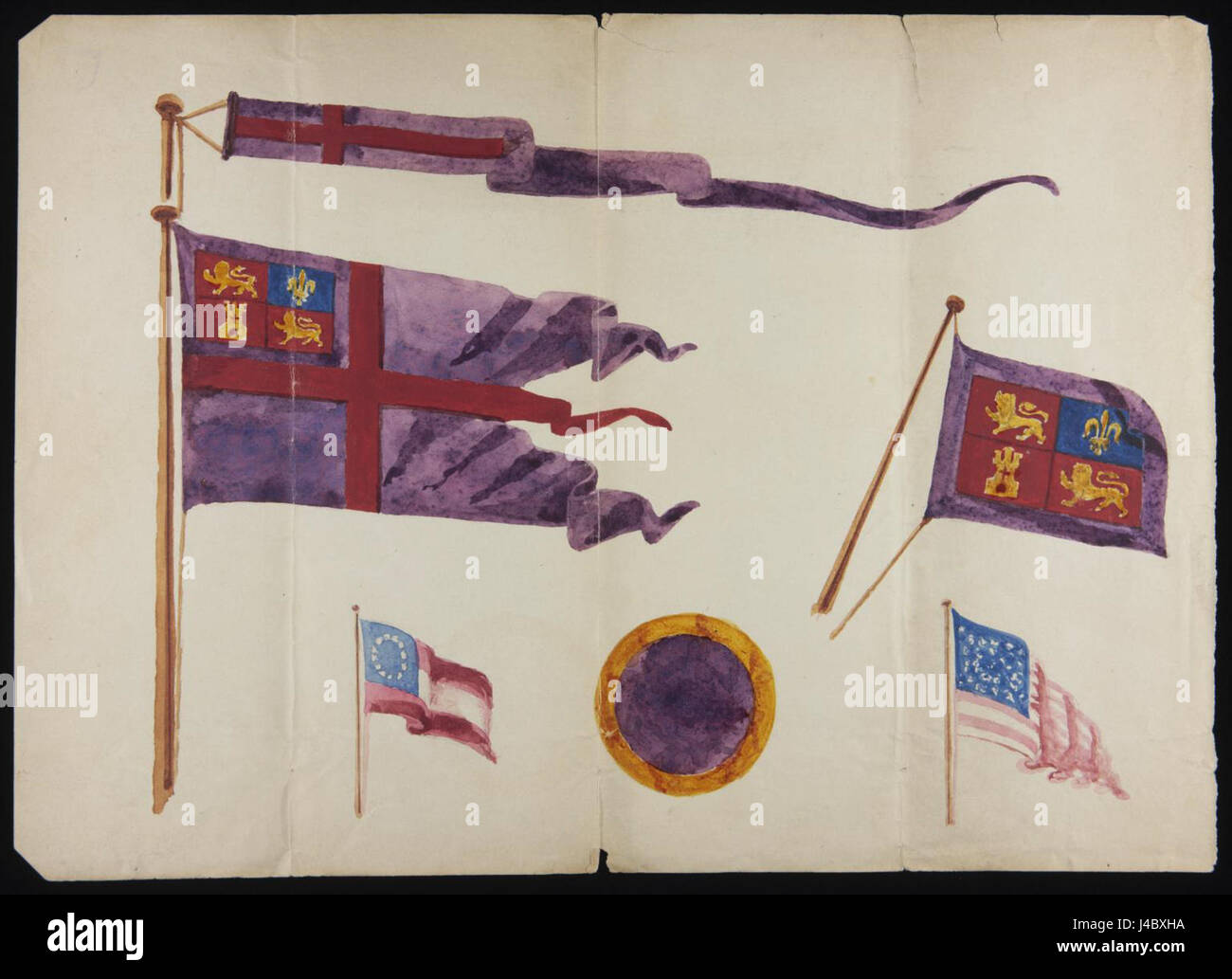 Proposed designs for the Confederate flag 1862 Stock Photo - Alamy