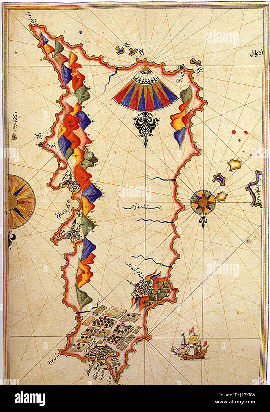 The piri reis world map (1513) hi-res stock photography and images - Alamy