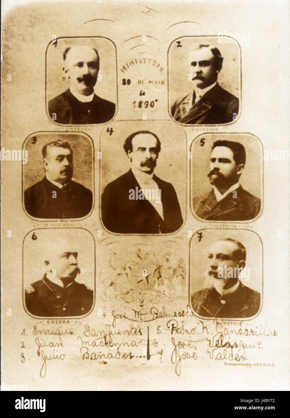 A historical image or reference showing Chile's President JosÃ© Manuel ...