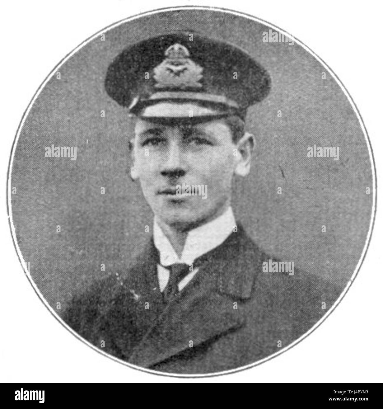 A portrait of Reginald Warneford, a British pilot and recipient of the ...