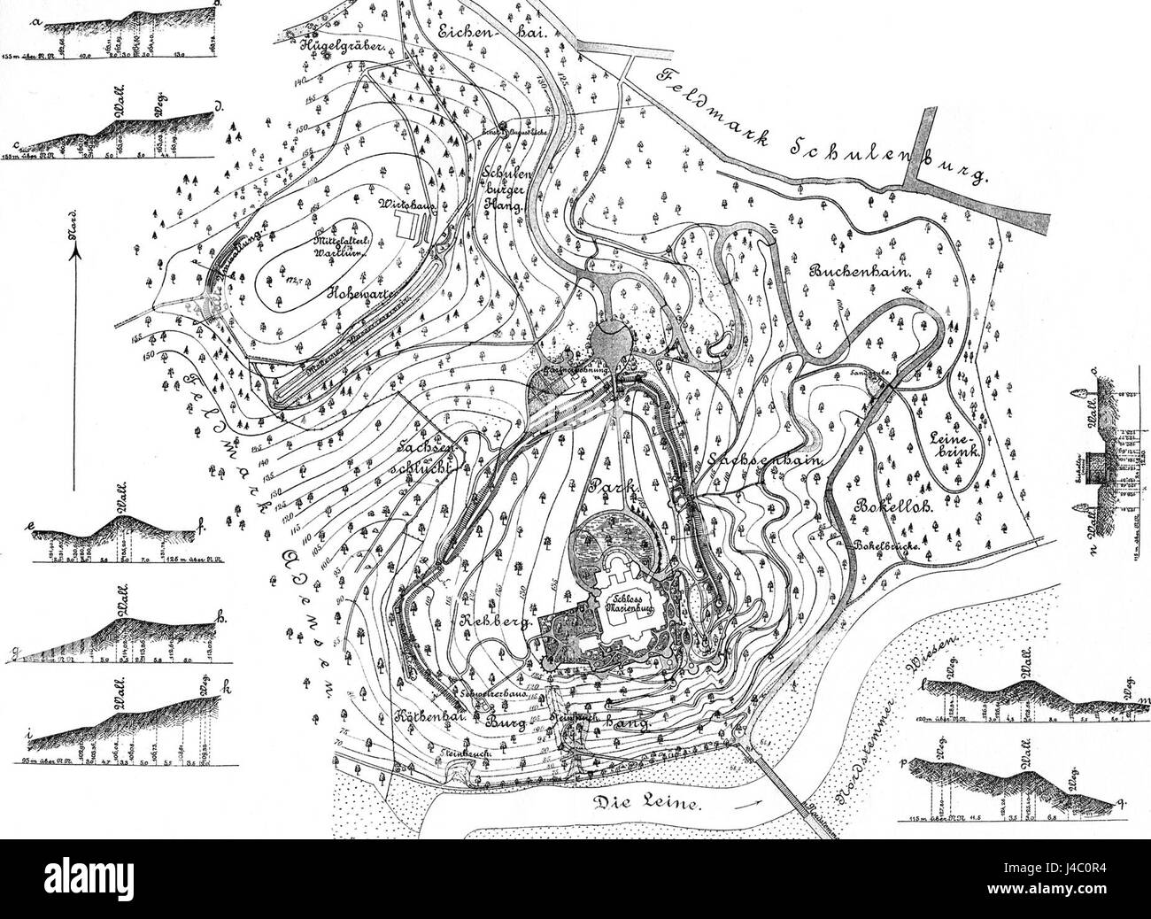 The Ringwall der Marienburg near Nordstemmen is a historical ...