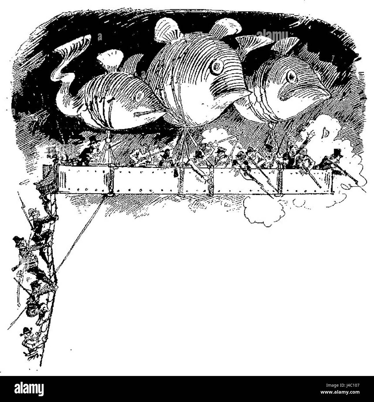 The illustration from 'Vingtieme Siecle' by Robida (20th century ...